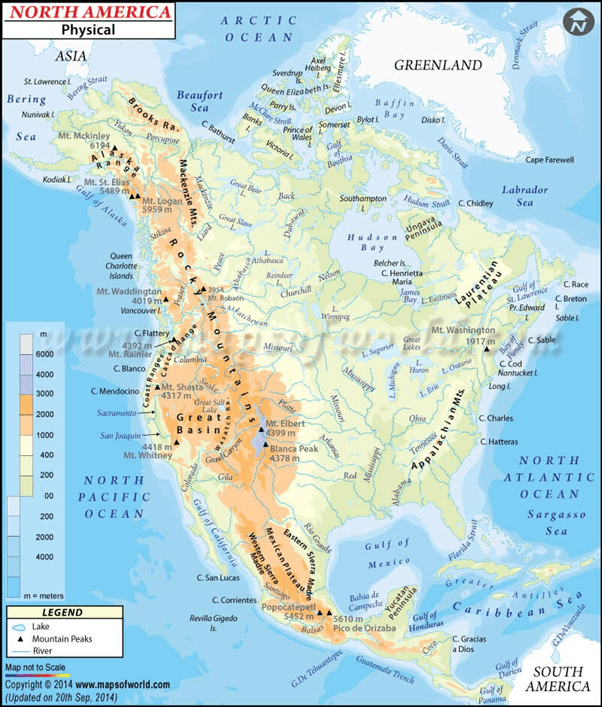Geography of North America- 1 Notes | EduRev