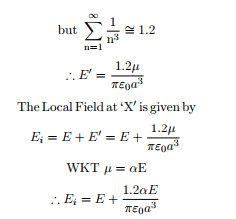 Expression for Internal field in the Case of Liquids and Solids (One ...