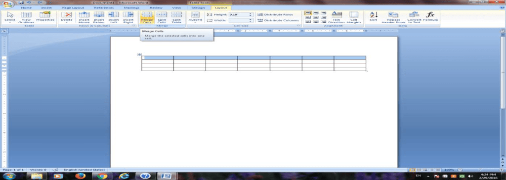Table Creation in Word Class 5 Notes | EduRev