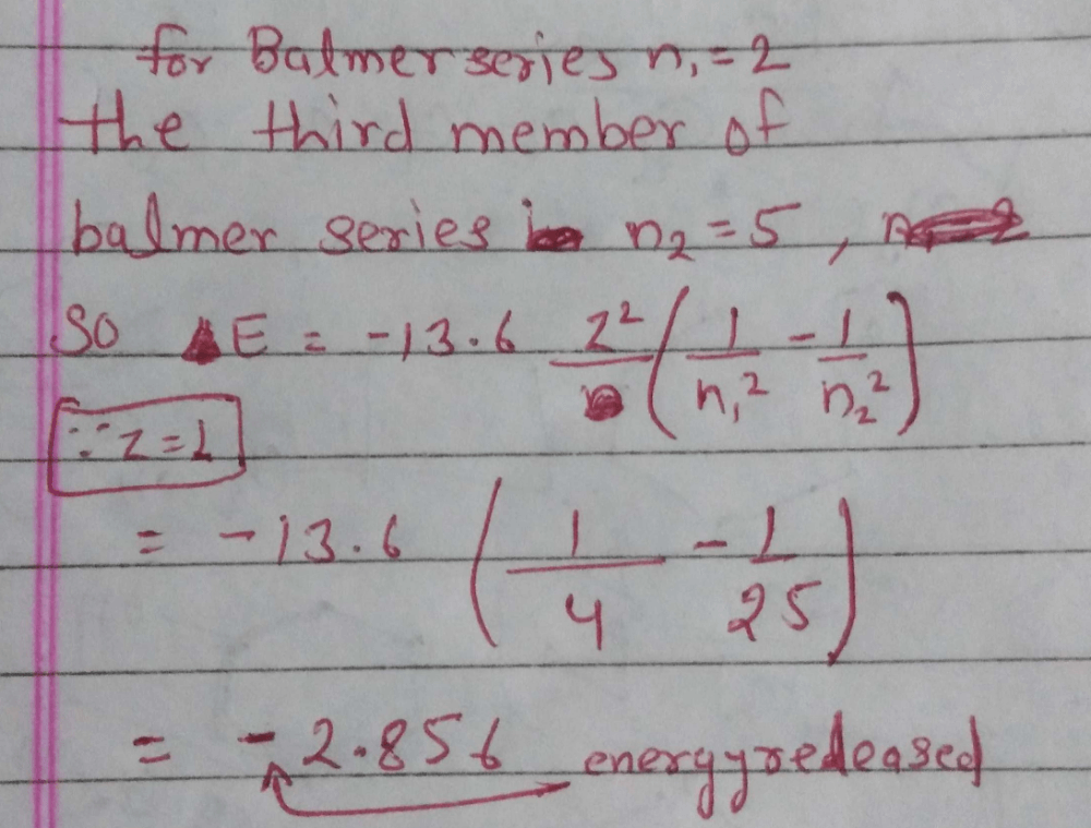 Ionization Energy Of Hydrogen Atom In Ground State Is 13 6 Ev The