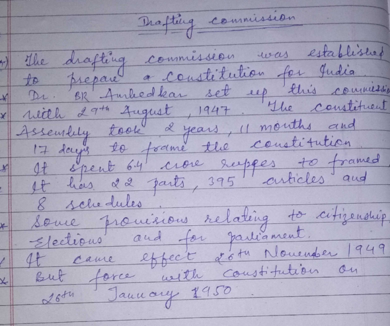 Write A Short Note On Drafting Committee EduRev Class 9 ion