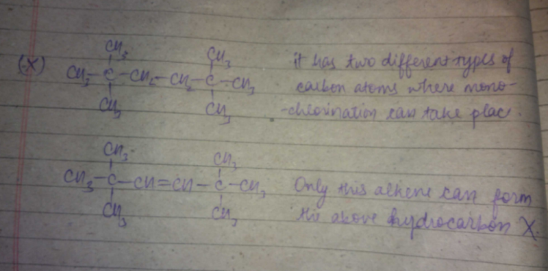 A hydrocarbon with molecular formula C10H18, upon catalytic ...