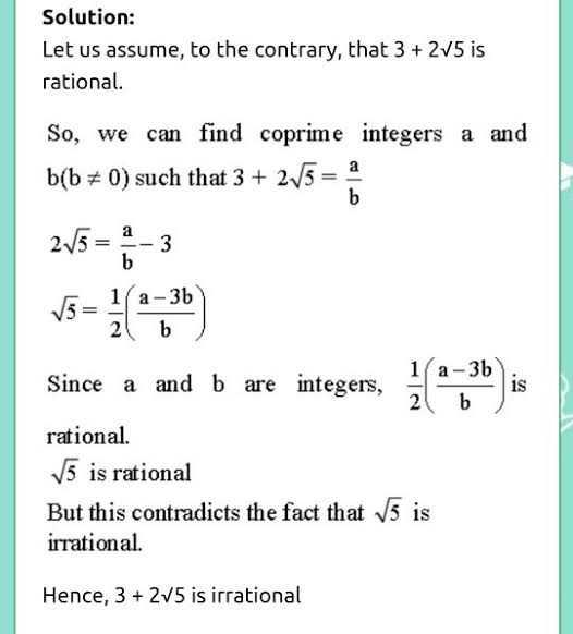 Prove that 3 2√5 is irrational.? | EduRev Class 10 Question