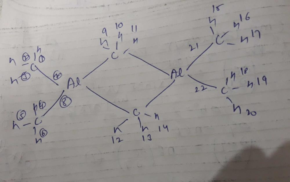 Number of 2c -2e- bonds in Al2(CH3)6 :Correct answer is '22'. Can you ...