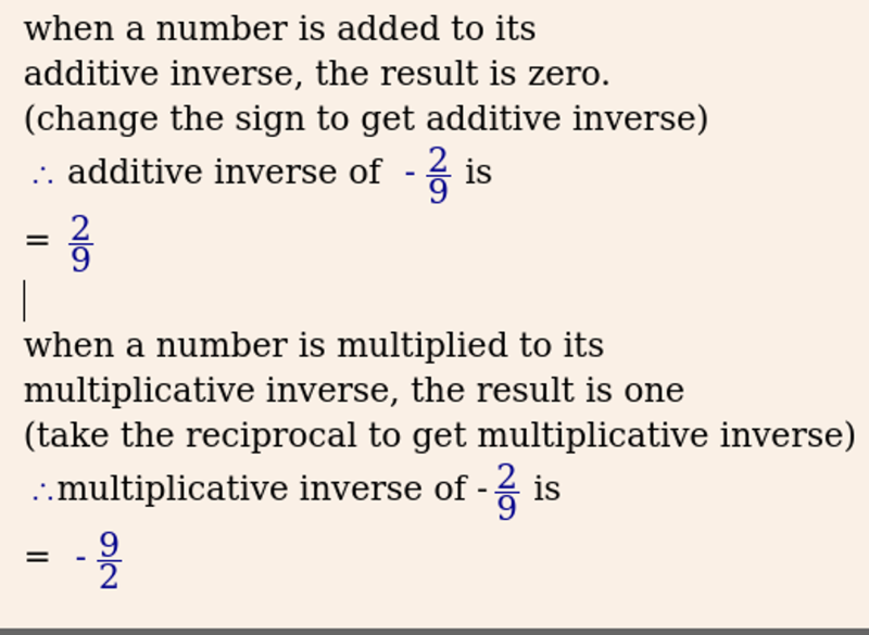 Inverse Property Of Numbers Definition Formula And Solved Examples