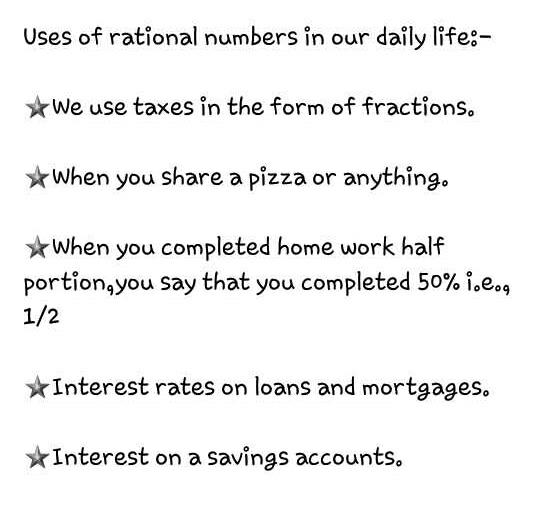 5 Examples Of Rational Numbers Based On Real Life Applications