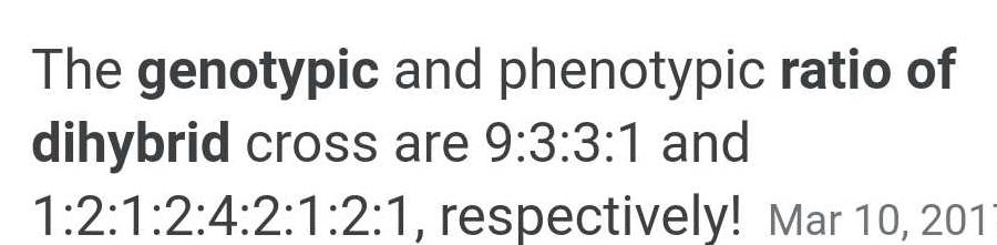 what-is-genotypic-ratio-in-dihybrid-edurev-class-10-question