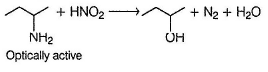 The compound C5H13N is optically active and reacts with HNO2 to give an ...
