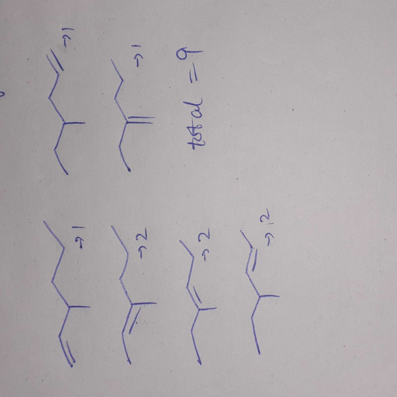 How many different isomers of alkene with molecular formula C7H14, on ...