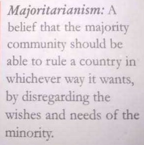 Define Majoritarianism ? | EduRev Class 10 Question