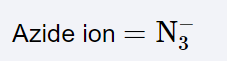 The no.of electrons present in one mole of Azide ion are 1.21N 2.20N 3 ...