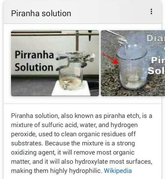 What is piranha solution? | EduRev JEE Question