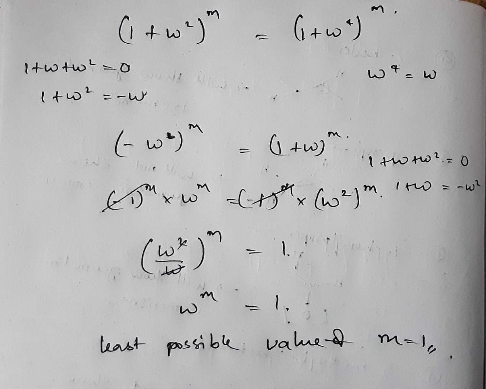 Suppose Is An Imaginary Cube Root Of Unity If 1 2 m 1 4 m suppose-is-an-imaginary-cube-root-of-unity-if-1-2-m-1-4-m