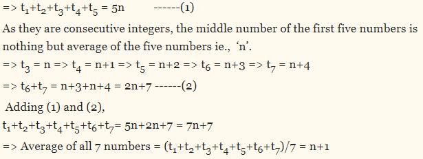 Consider a sequence of seven consecutive integers. The average of the ...